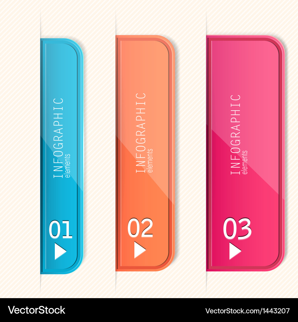 Set of bookmarks stickers labels tags numbered Vector Image