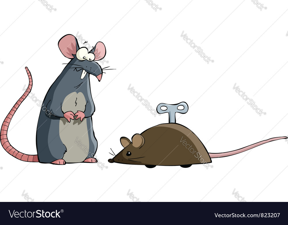 Two mouse Royalty Free Vector Image - VectorStock