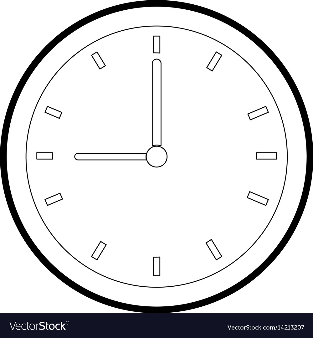 Wall clock icon image Royalty Free Vector Image