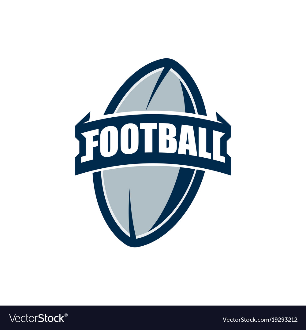 American Football Logo Template College Logos Vector Image