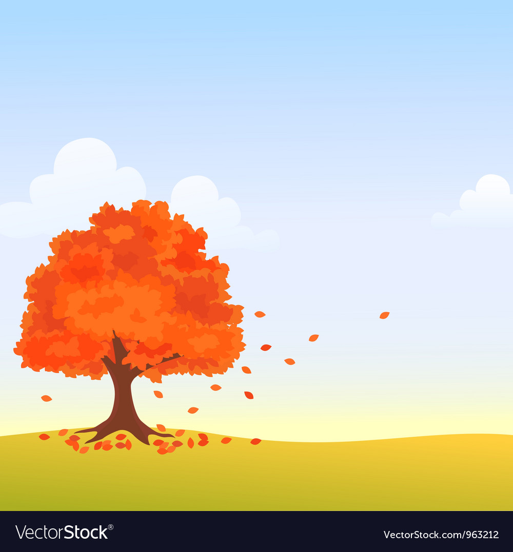Autumn tree Royalty Free Vector Image - VectorStock