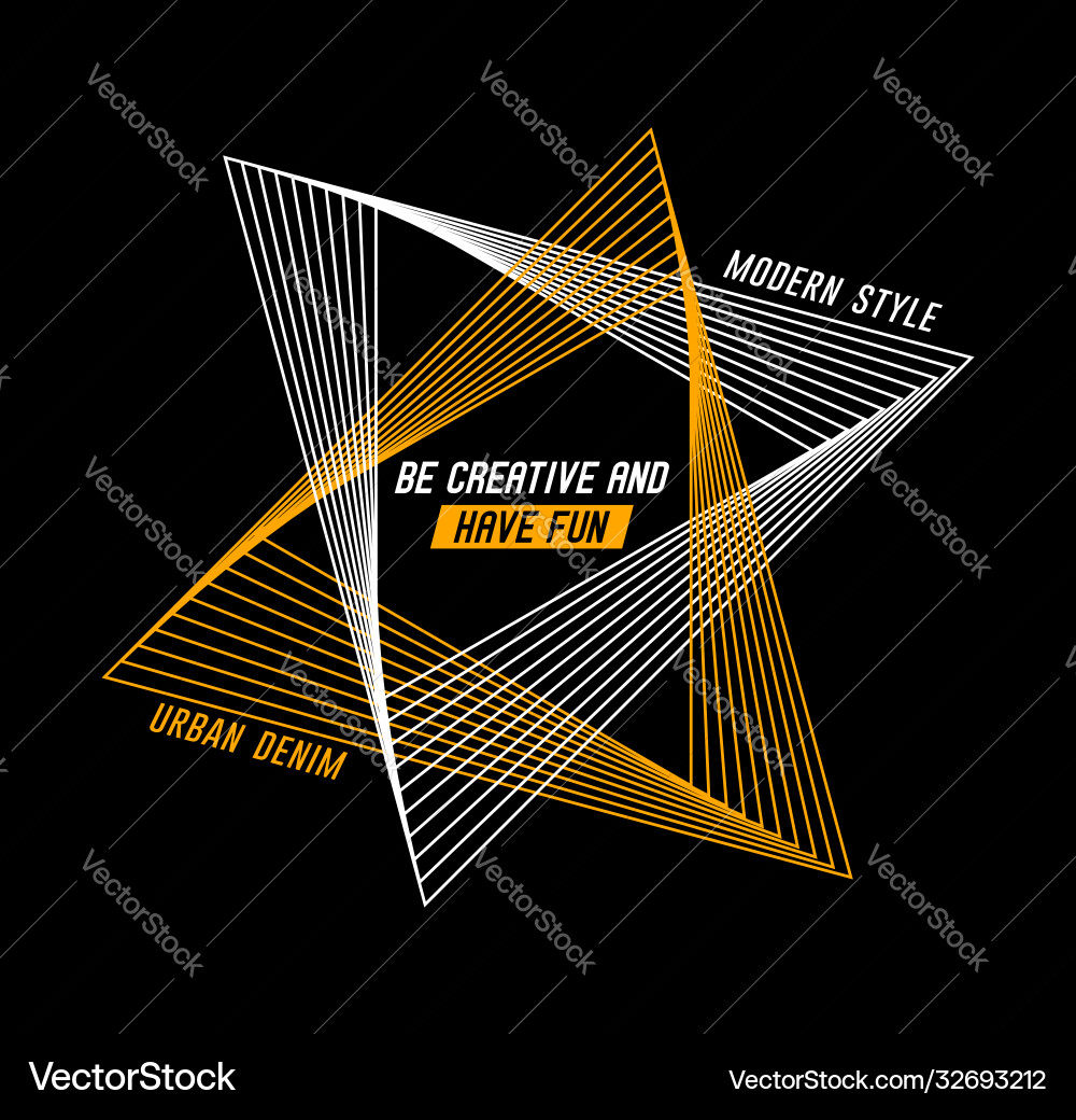 Be creative and have fun quotes graphic Royalty Free Vector