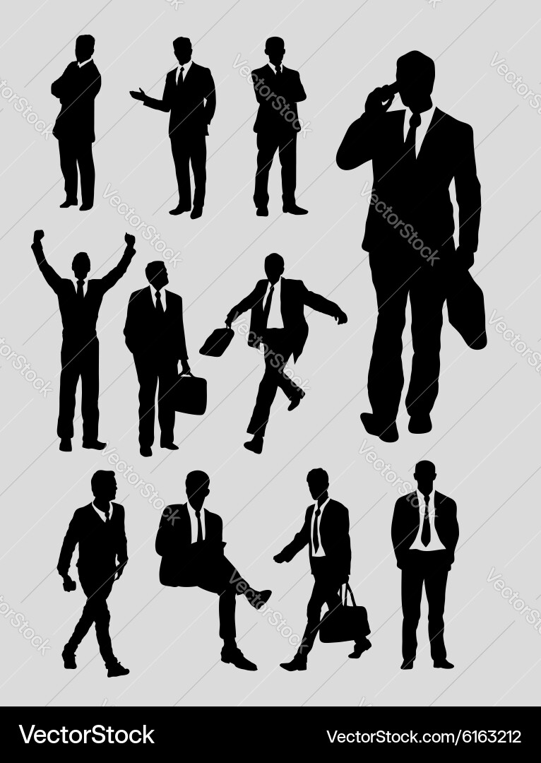 Businessman silhouettes Royalty Free Vector Image
