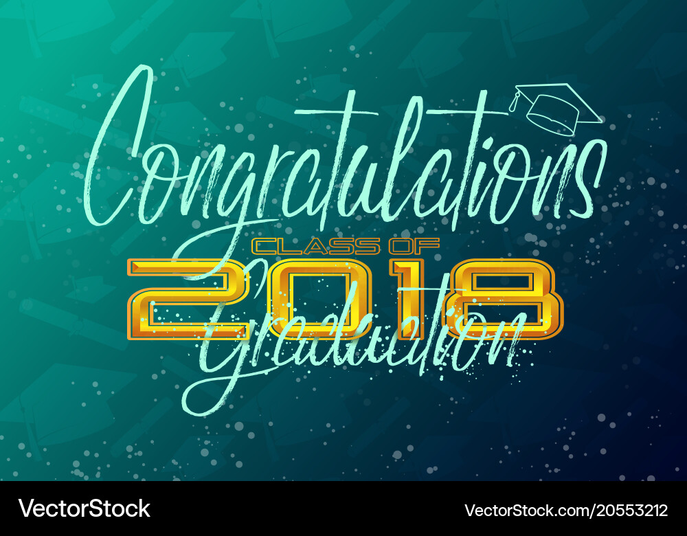 Graduation label text for graduation design Vector Image