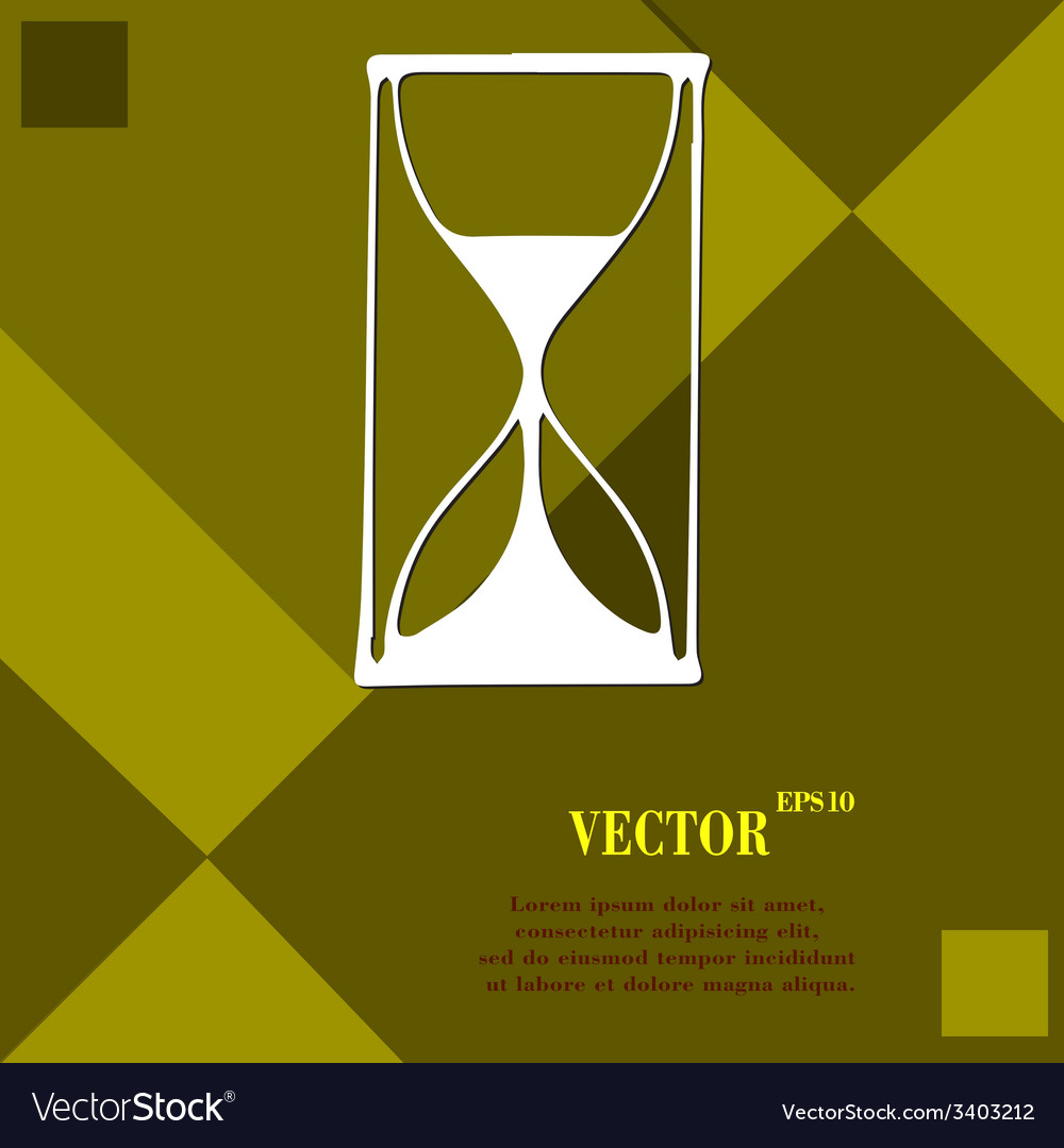 Hourglass icon symbol flat modern web design Vector Image Hourglass icon symbol flat modern web design Vector Image