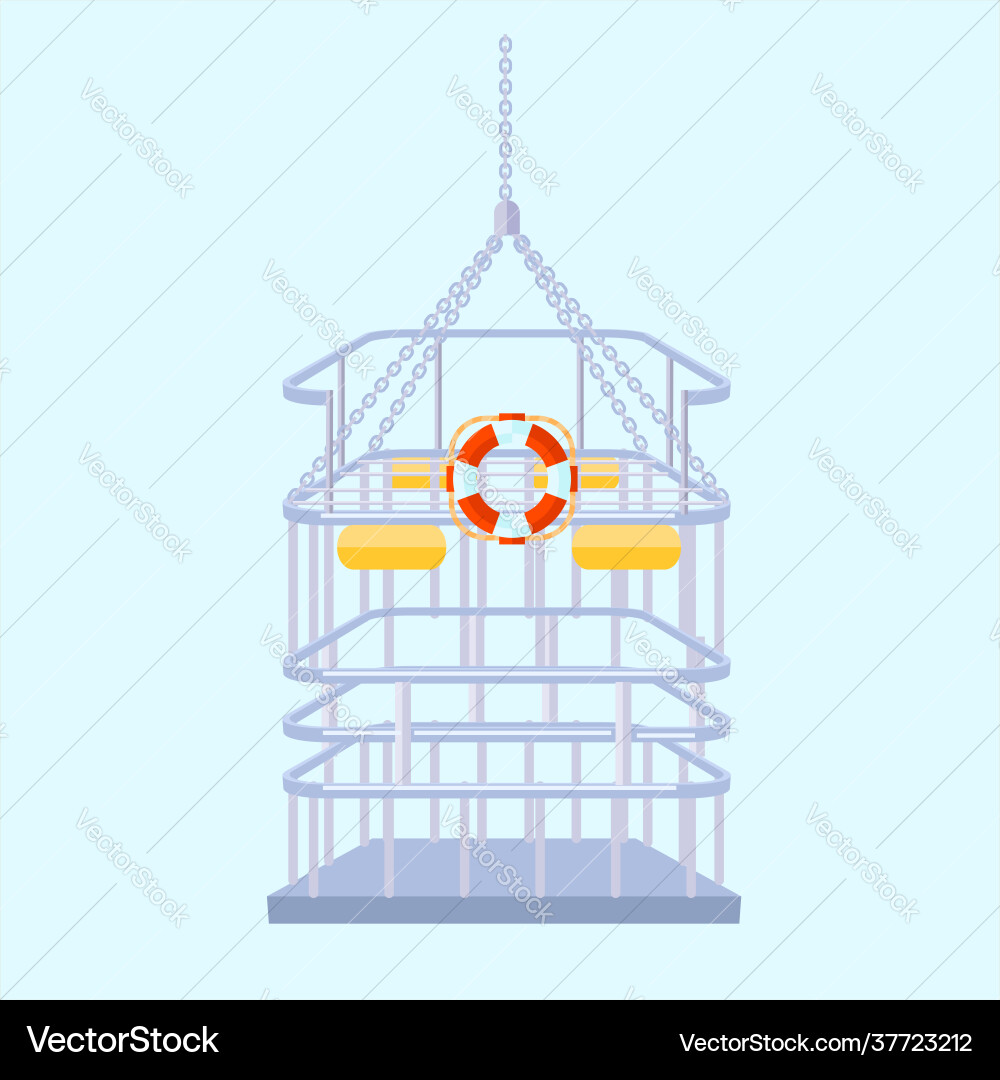 Isolated empty animal cage fighting ring person Vector Image