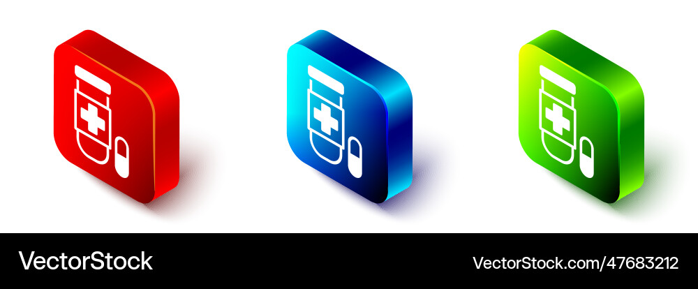 Isometric antidote icon isolated on white Vector Image