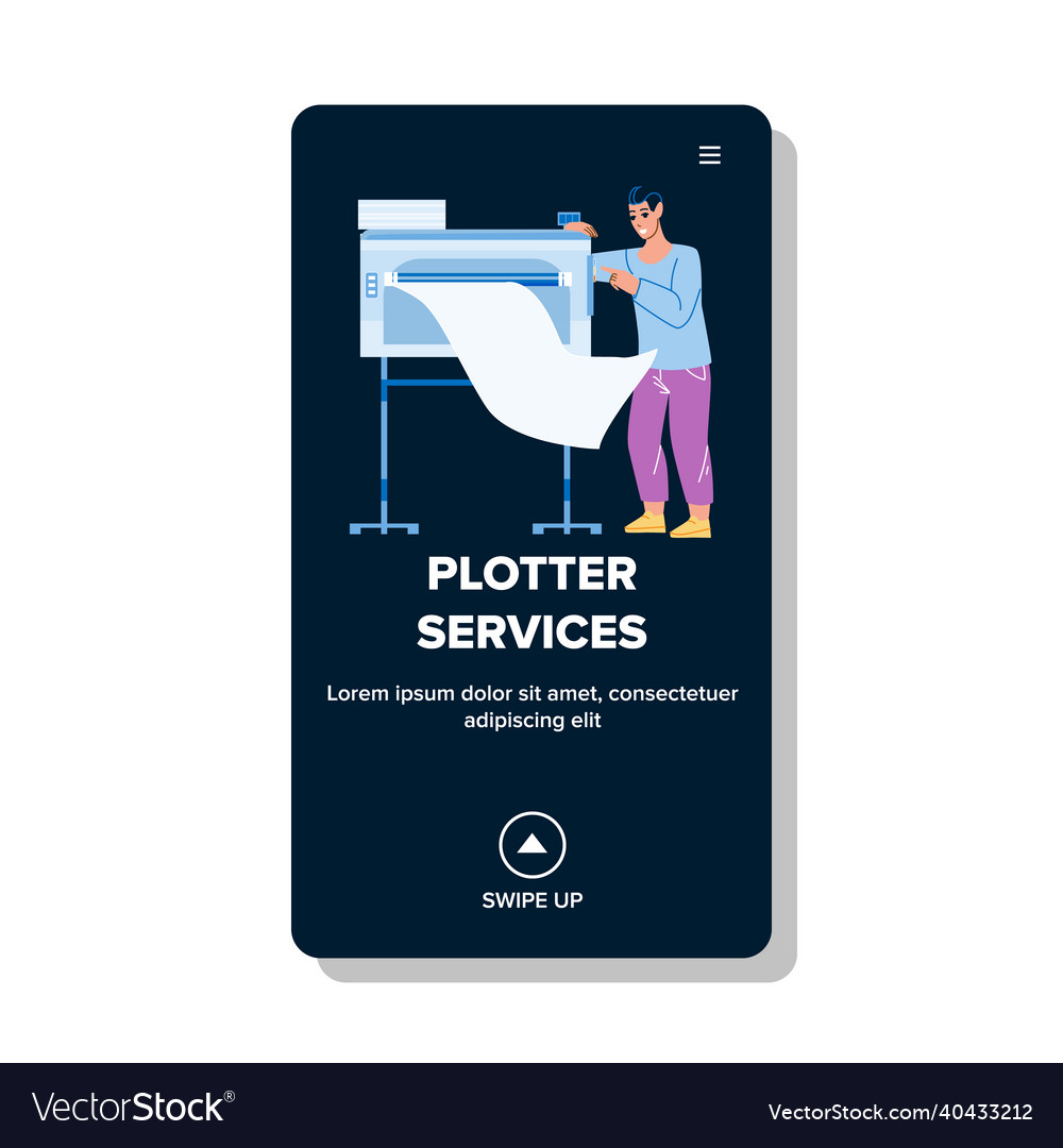 Plotter services for printing large format Vector Image