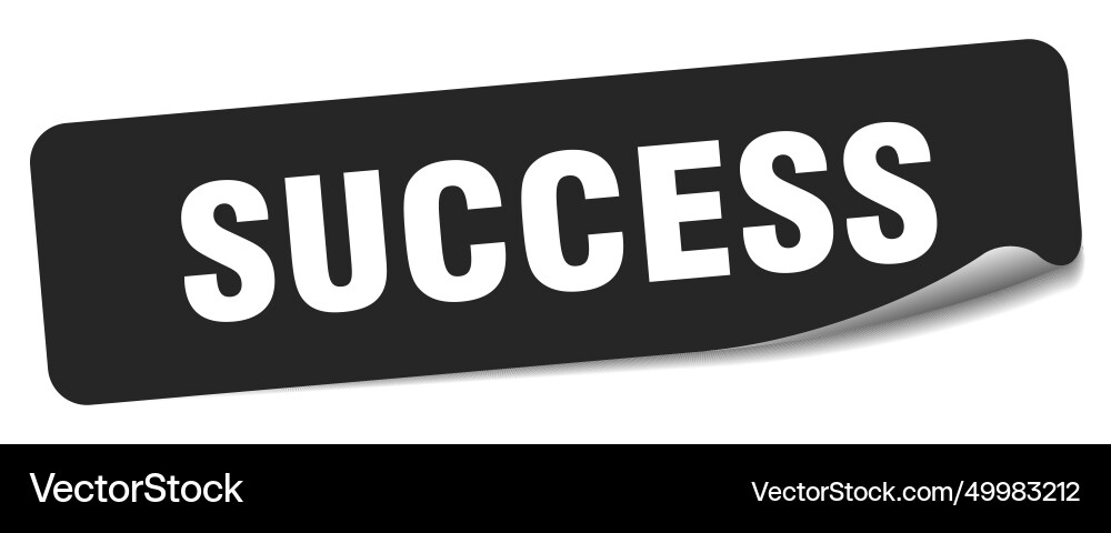 Success sticker success label Royalty Free Vector Image