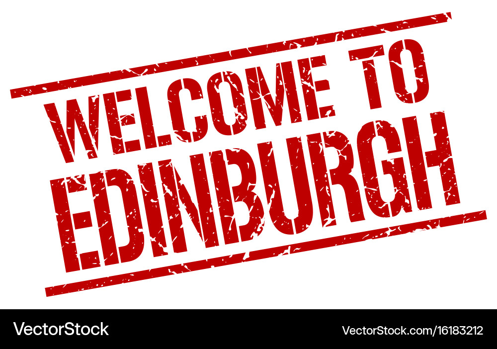 Welcome to edinburgh stamp Royalty Free Vector Image