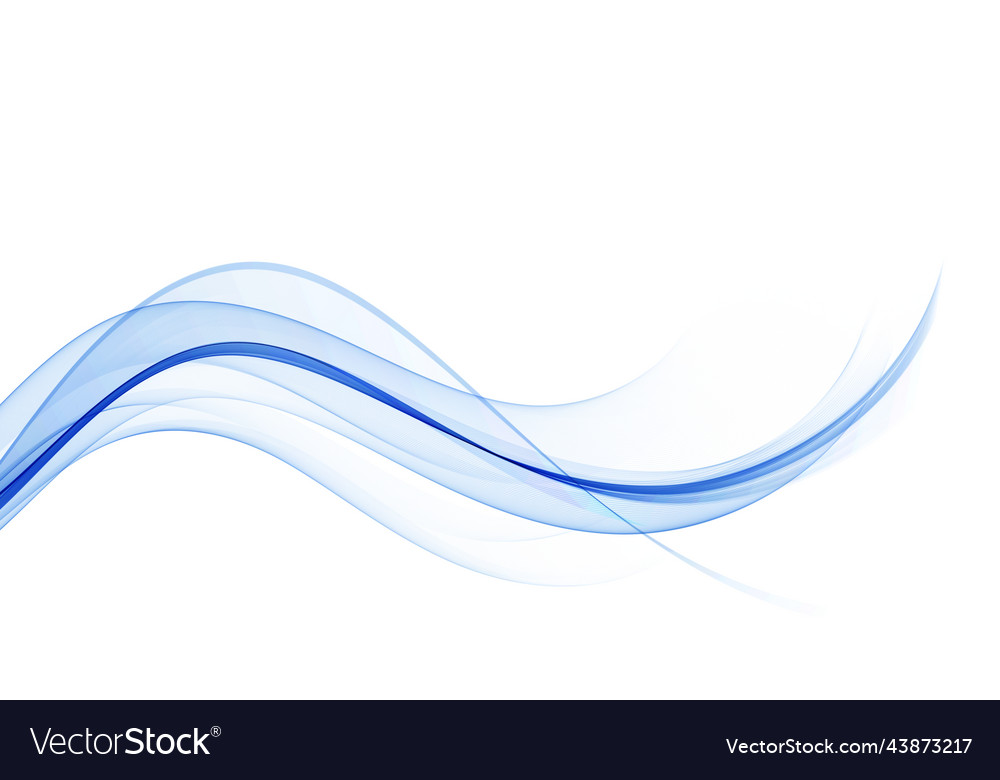 Abstract wave design element in blue color Vector Image
