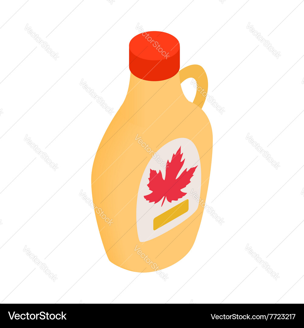 Bottle of maple syrup icon isometric 3d style Vector Image