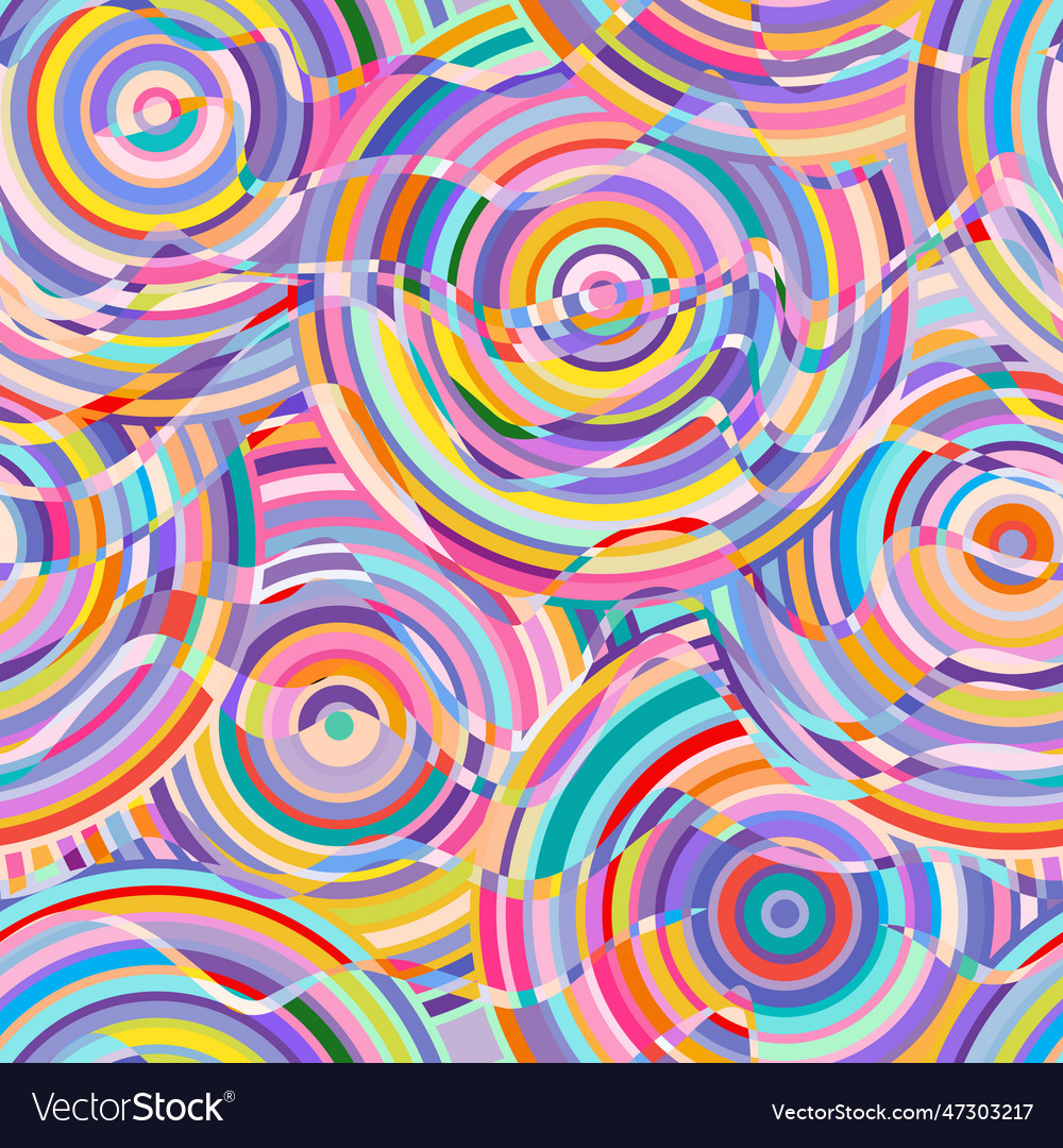 Colorful circles seamless pattern Royalty Free Vector Image