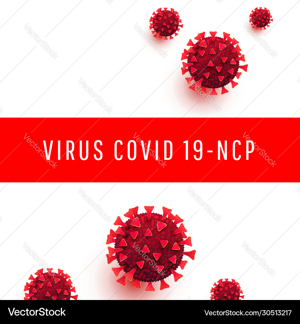 Covid19-19 coronavirus outbreak design with virus Vector Image