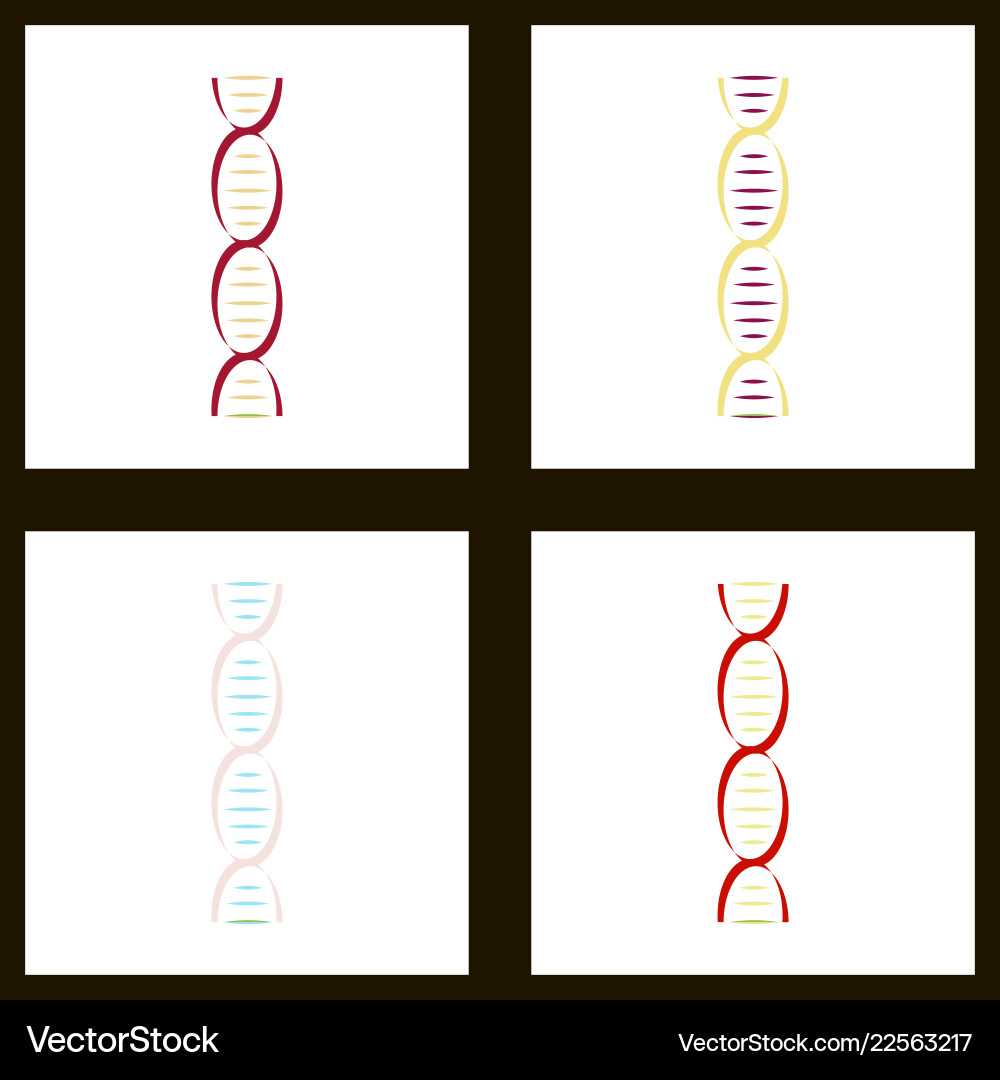 Dna genetic sign elements and icons collection Vector Image