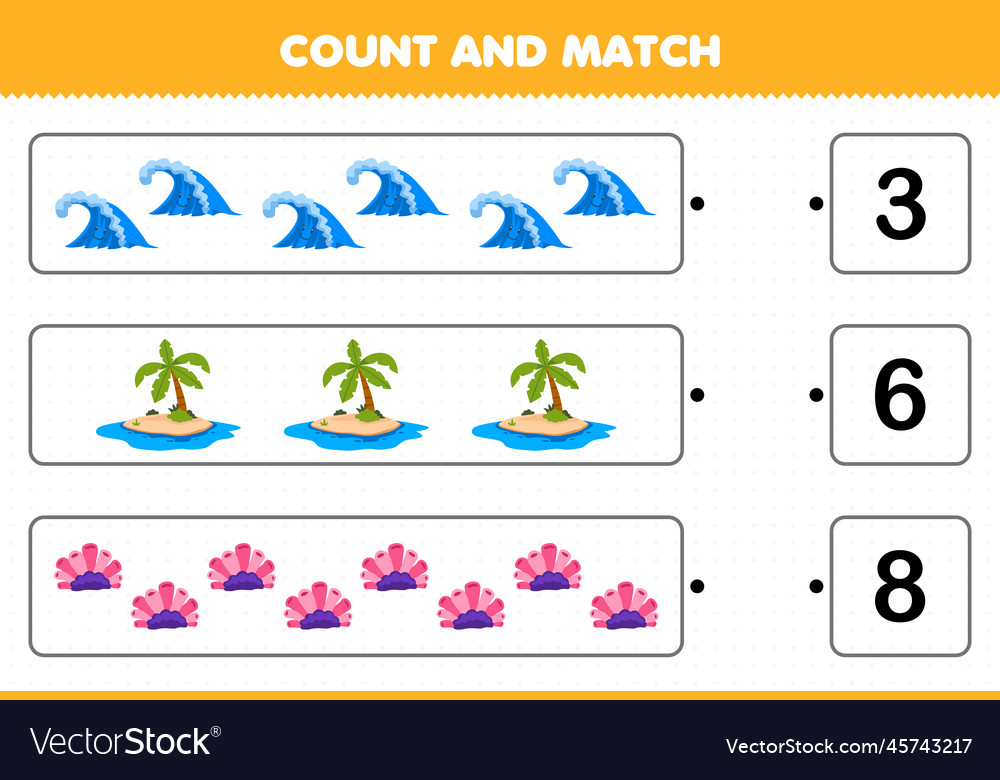 Education game for children count the number Vector Image