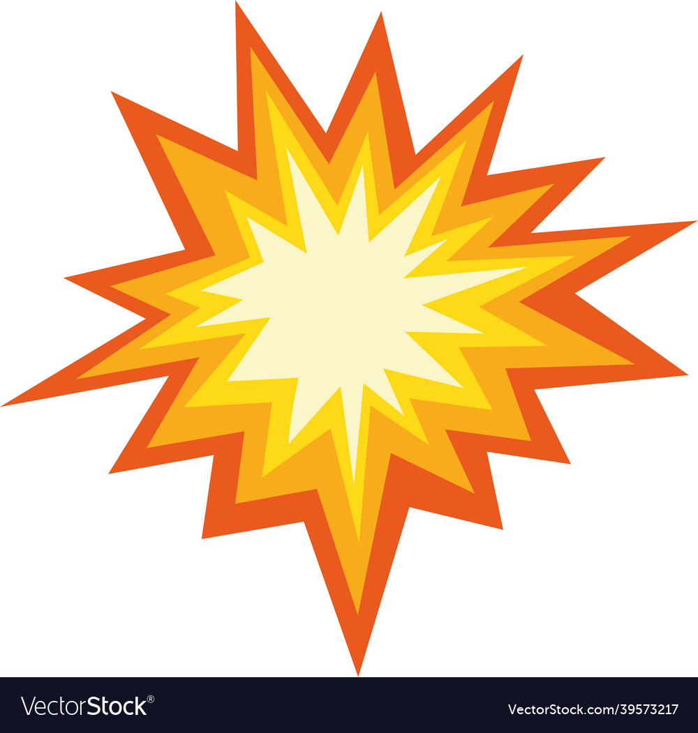 Explosion collision Royalty Free Vector Image - VectorStock