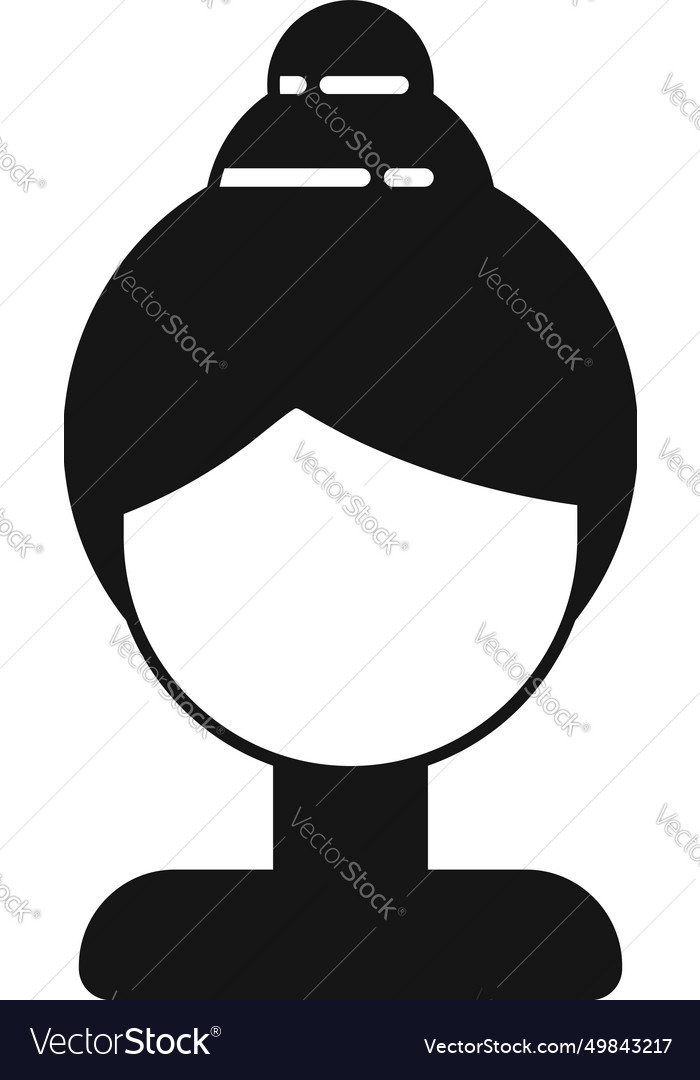 Fake short wig icon simple female modern Vector Image Fake short wig icon simple female modern Vector Image