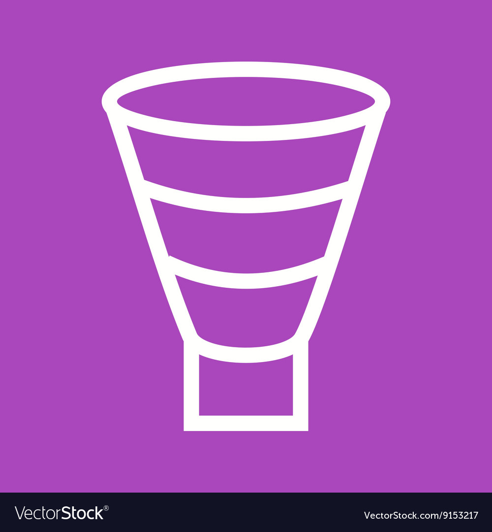 Funnel chart Royalty Free Vector Image - VectorStock