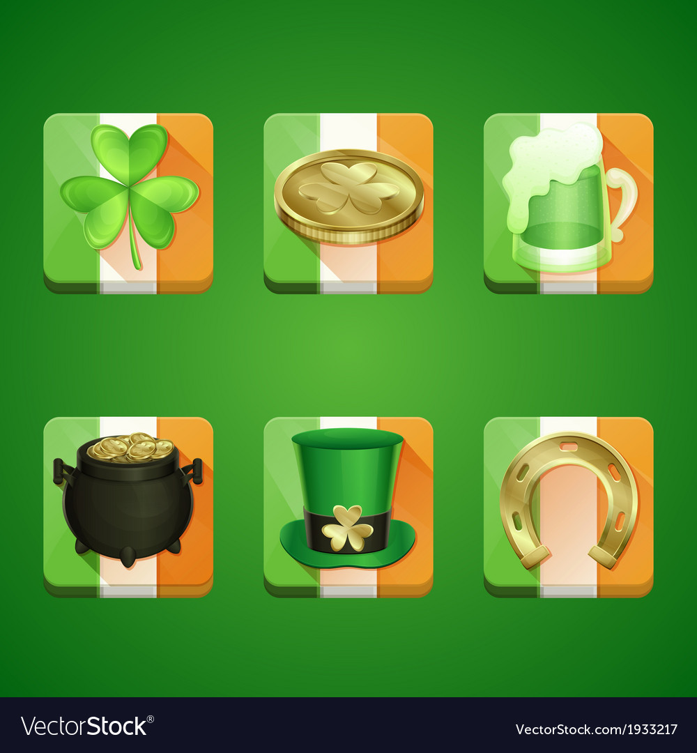 Icons st patricks day Royalty Free Vector Image