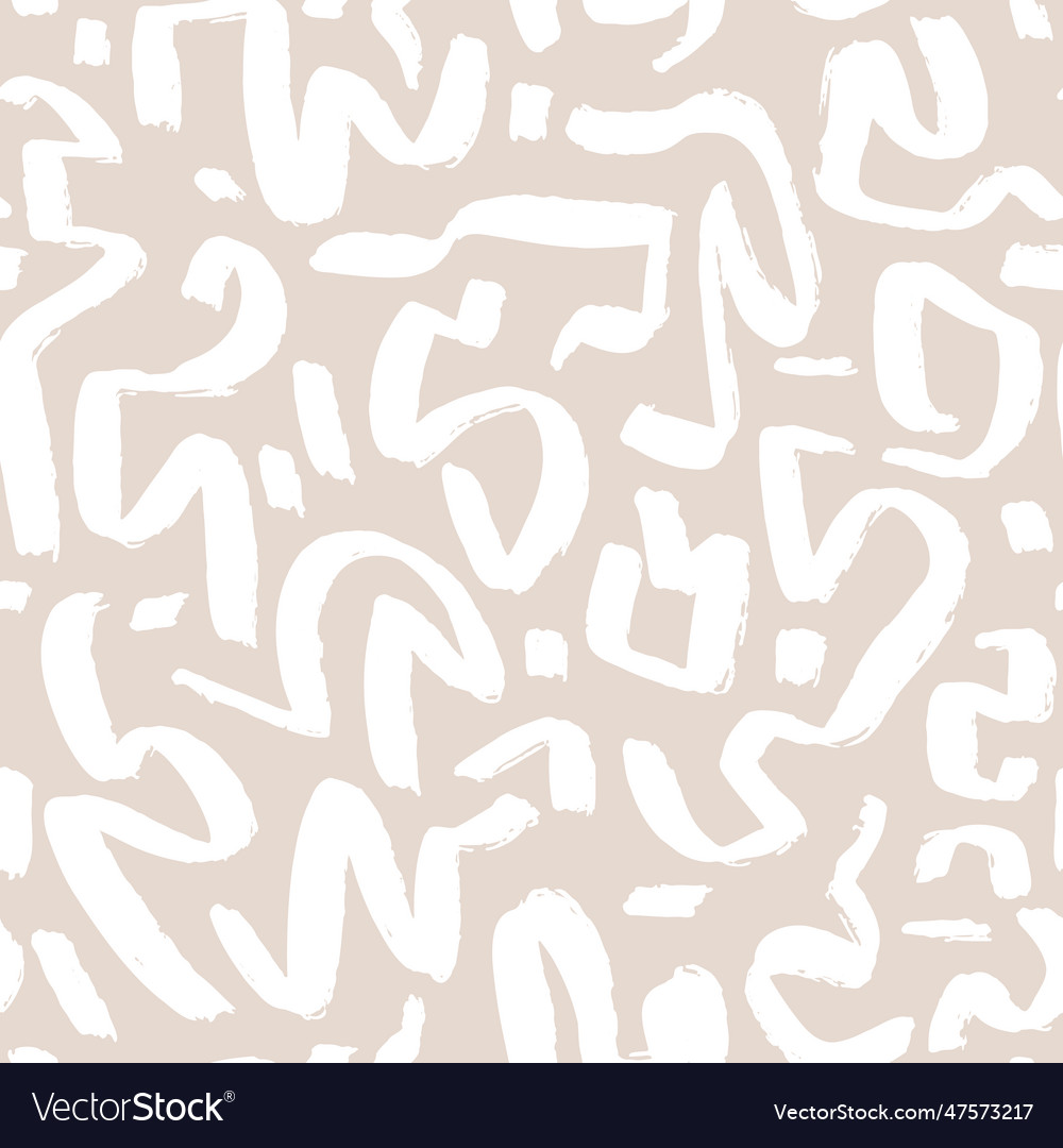 Marker drawn scribble abstract seamless pattern Vector Image