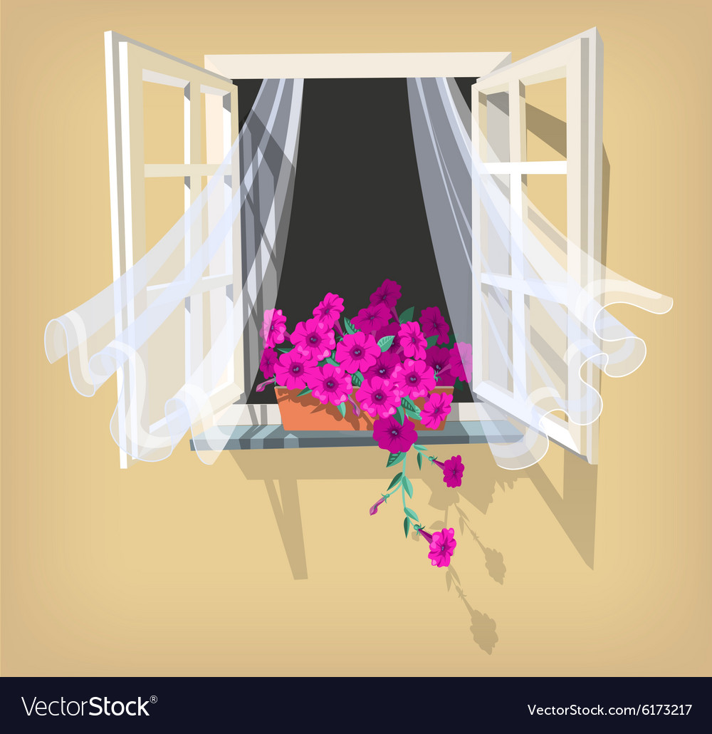 Open window Royalty Free Vector Image - VectorStock