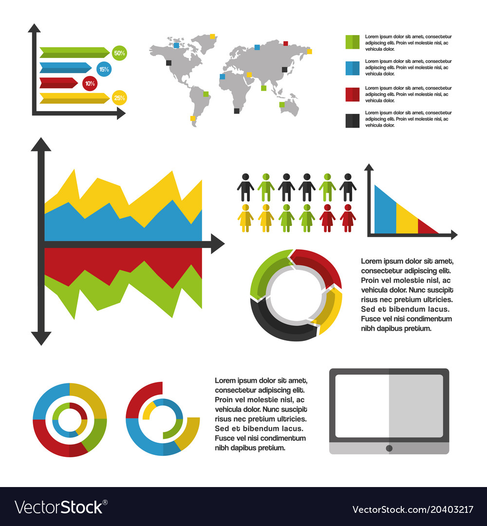 Statistics data business Royalty Free Vector Image