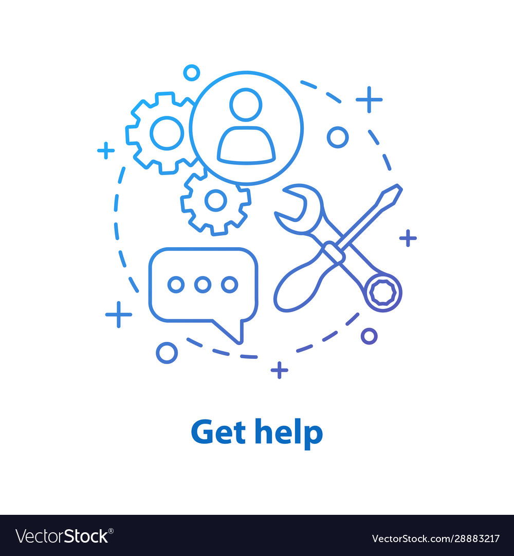 Technical support concept icon Royalty Free Vector Image