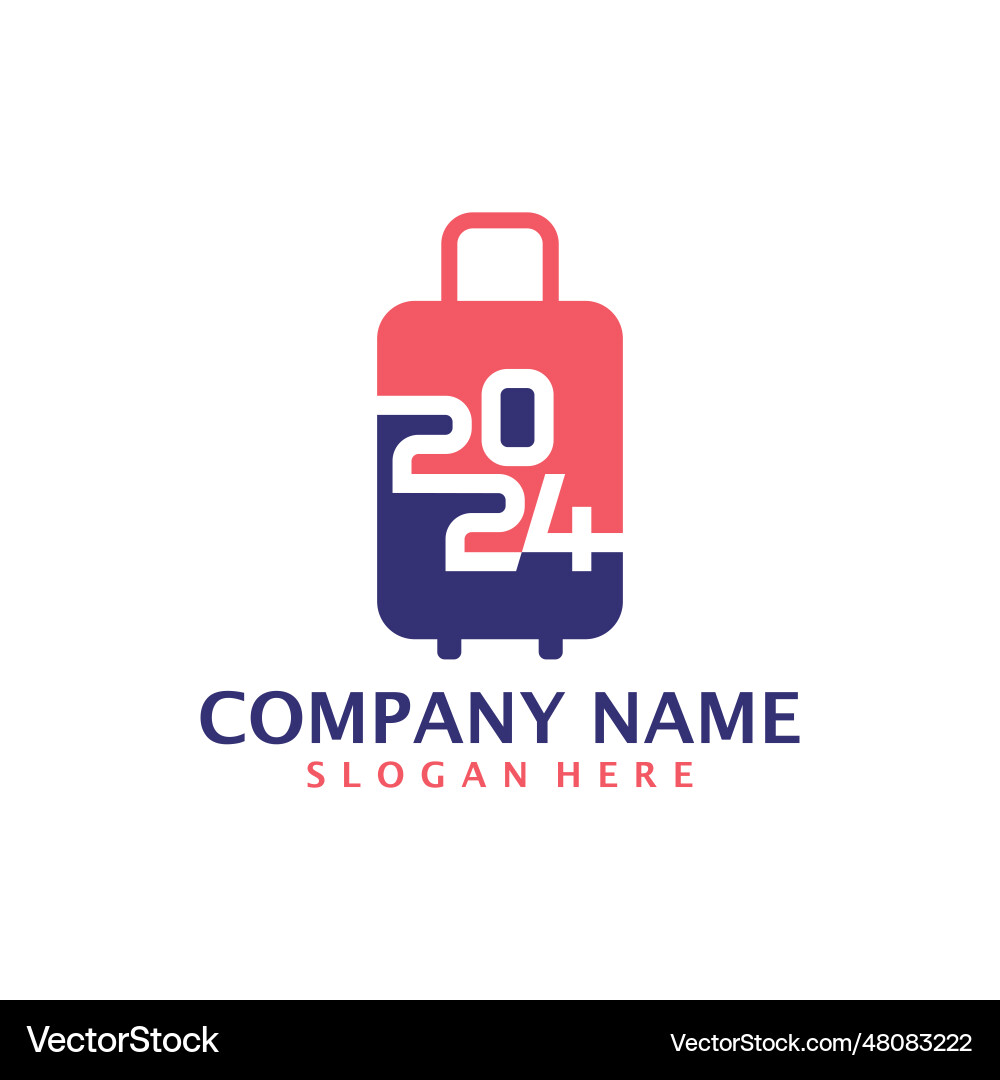 2024 suitcase logo design suitcase logo design Vector Image