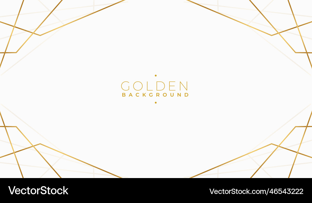 Abstract golden geometric line on elegant white Vector Image