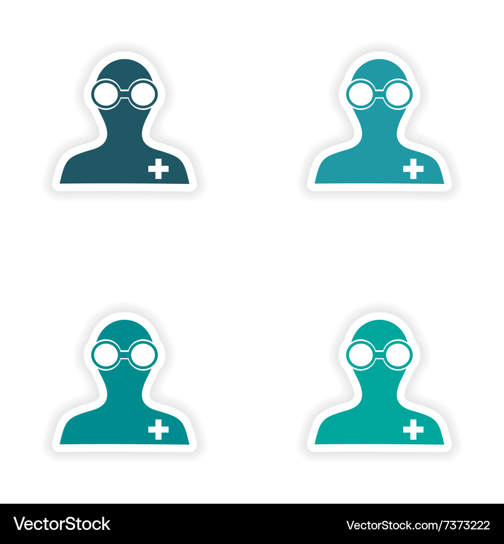 Assembly realistic sticker design on paper lab Vector Image