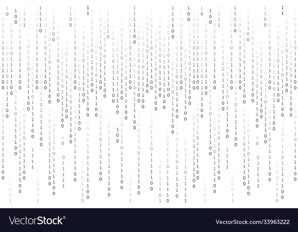 Black abstract binary code Royalty Free Vector Image