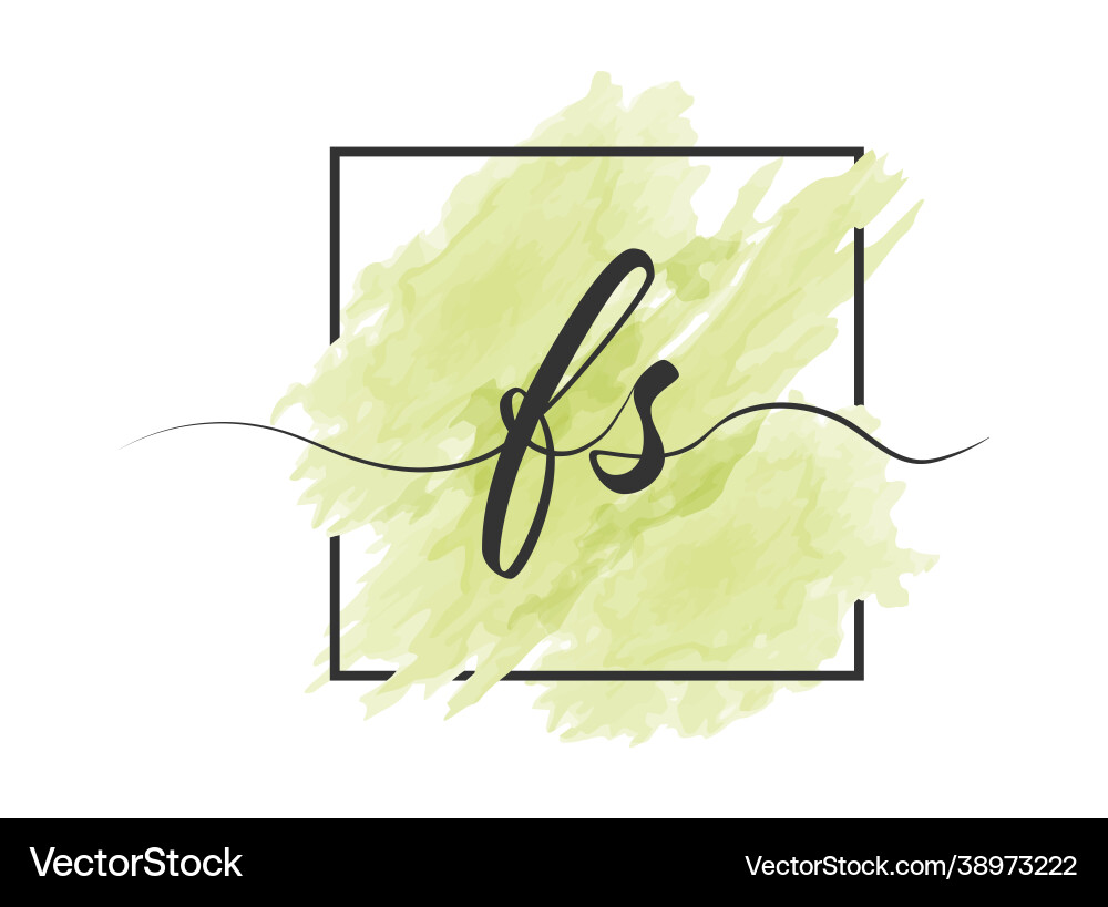 Calligraphic lowercase letters f and s Royalty Free Vector
