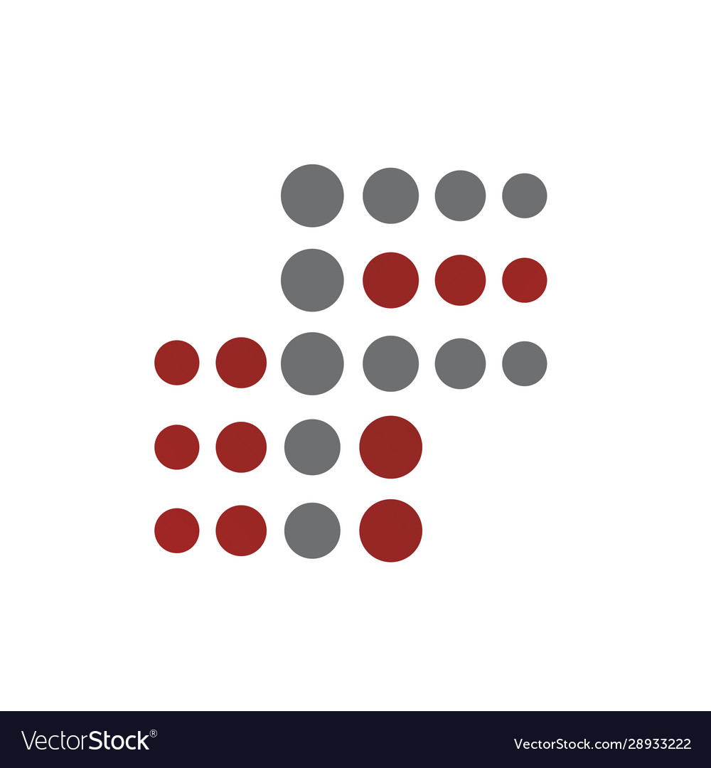 Connected square dot led logo design shape element