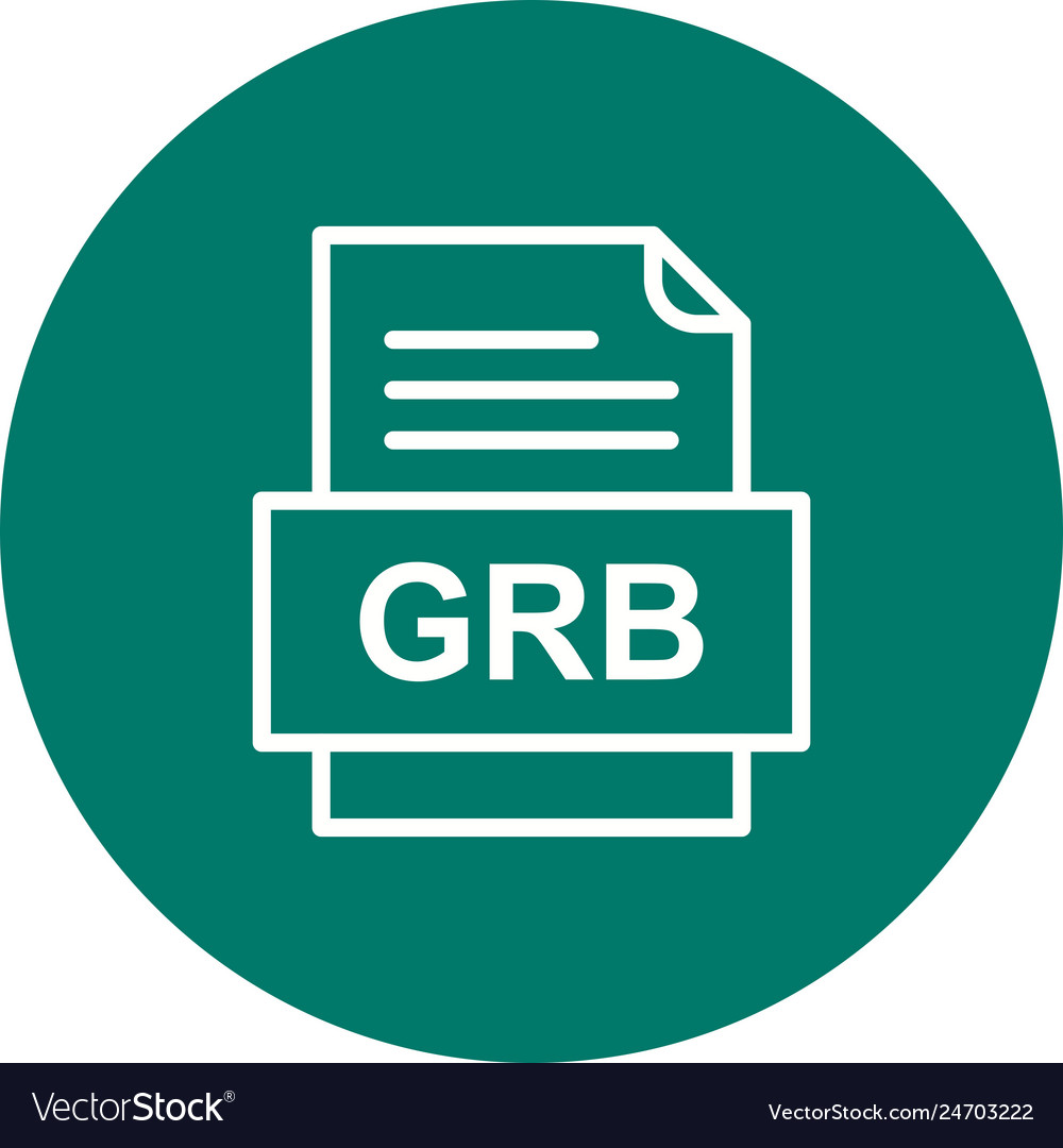 Grb File Document Icon Royalty Free Vector Image