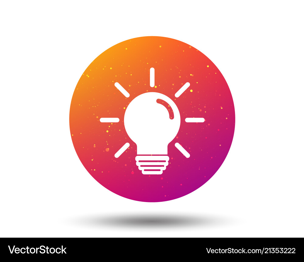 Light bulb icon lamp illumination sign Royalty Free Vector