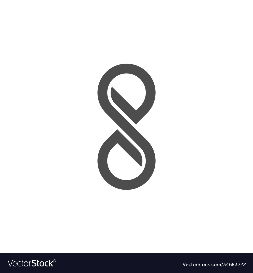 Number eight logo 8 type alphabet math typo Vector Image Number eight logo 8 type alphabet math typo Vector Image