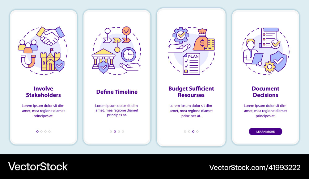 Principles of heritage conservation onboarding Vector Image