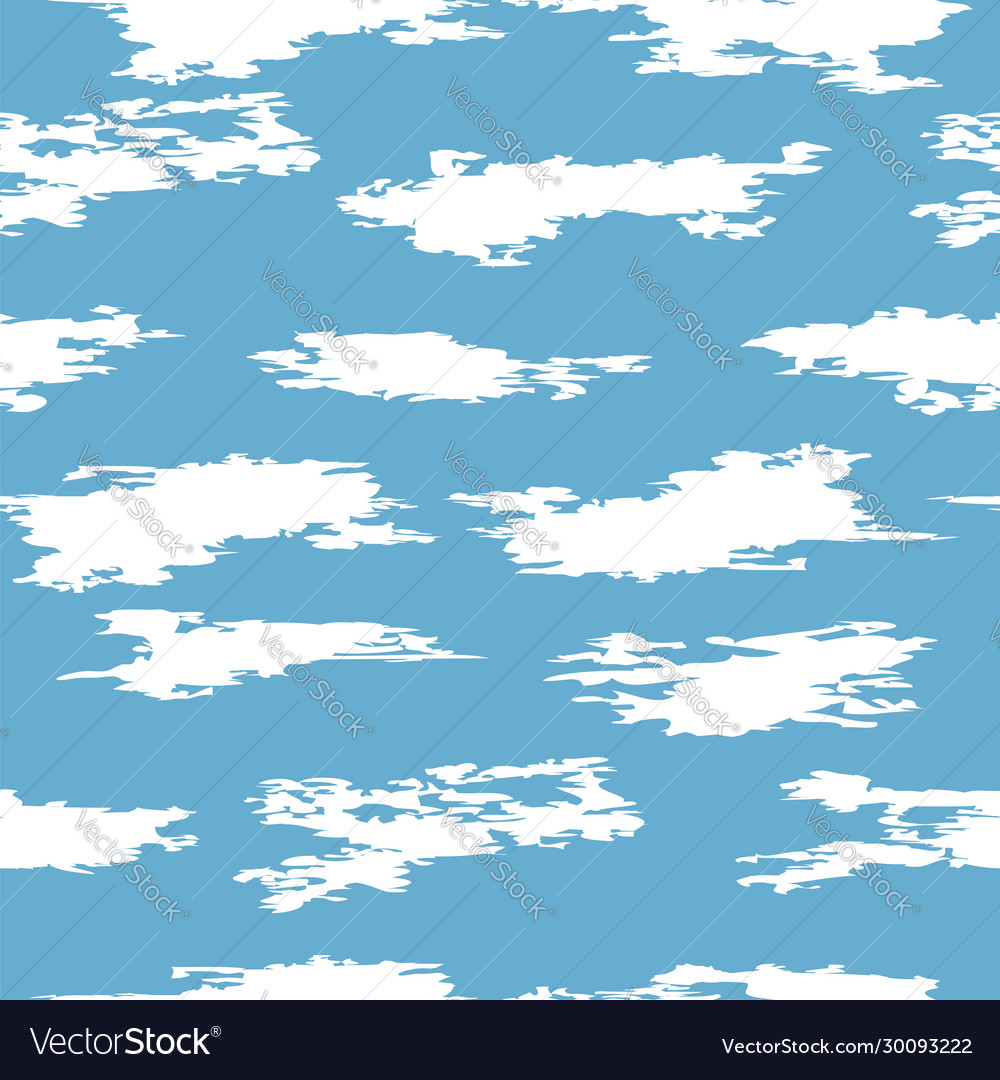 Seamless clouds in sky pattern Royalty Free Vector Image