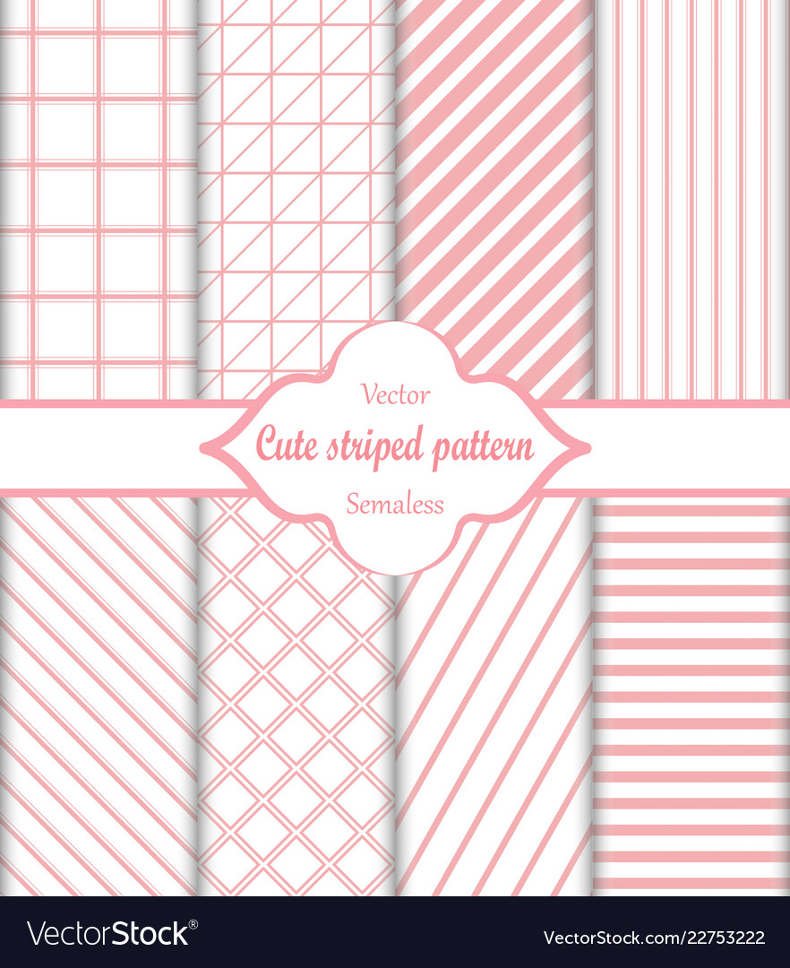 Seamless striped pattern set Royalty Free Vector Image