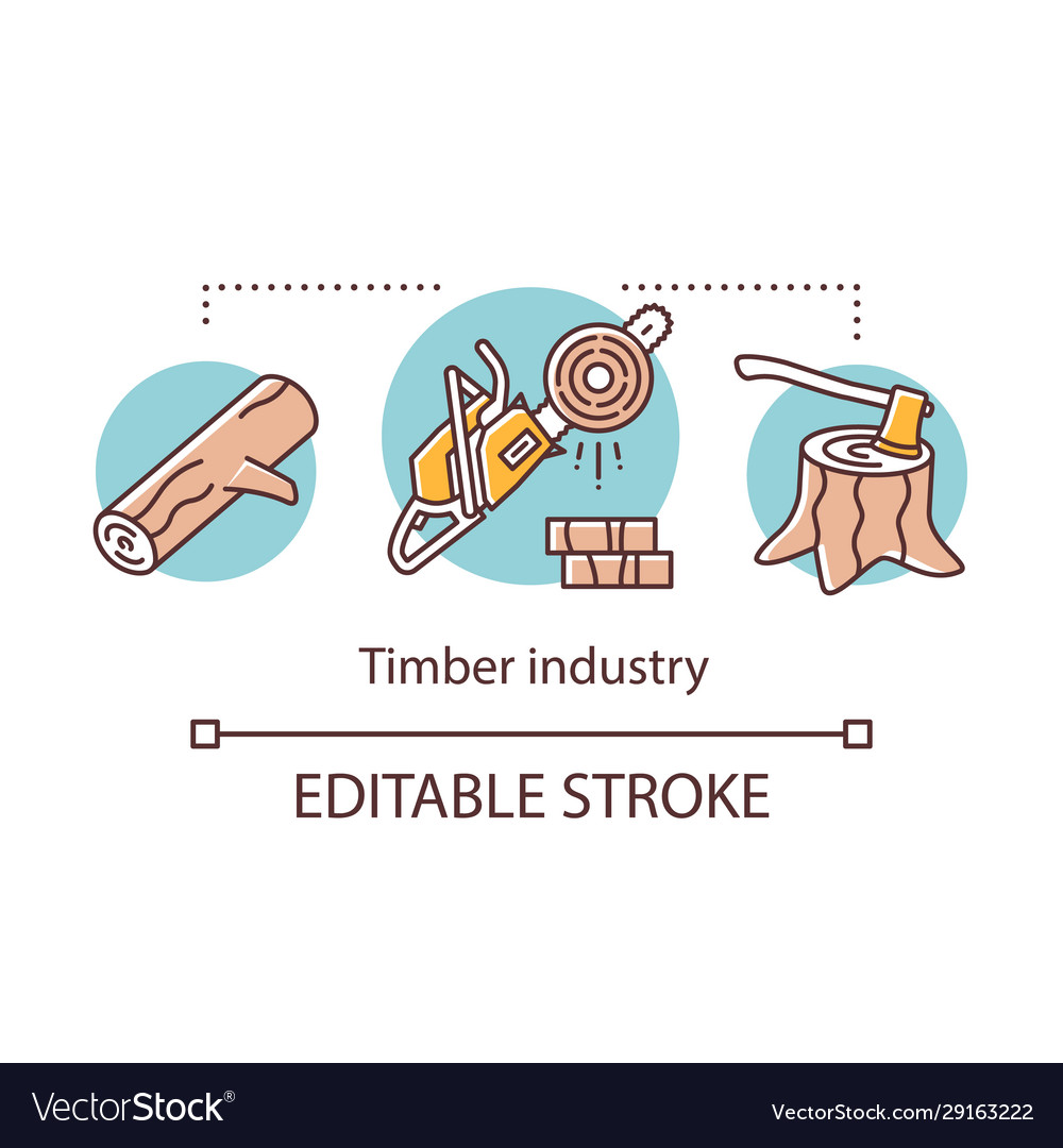 Timber industry concept icon logging forestry Vector Image