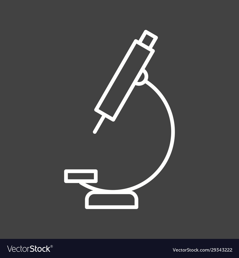 Unique microscope line icon Royalty Free Vector Image