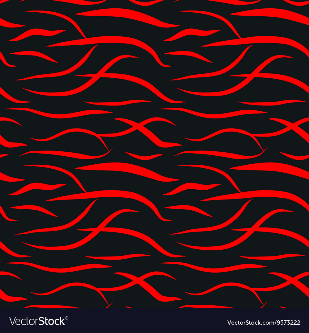 Wavy line red seamless pattern Royalty Free Vector Image