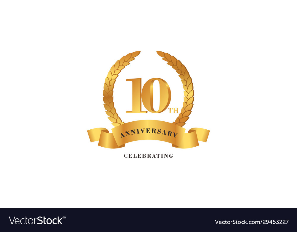 10th anniversary celebration logo Royalty Free Vector Image 10th anniversary celebration logo Royalty Free Vector Image