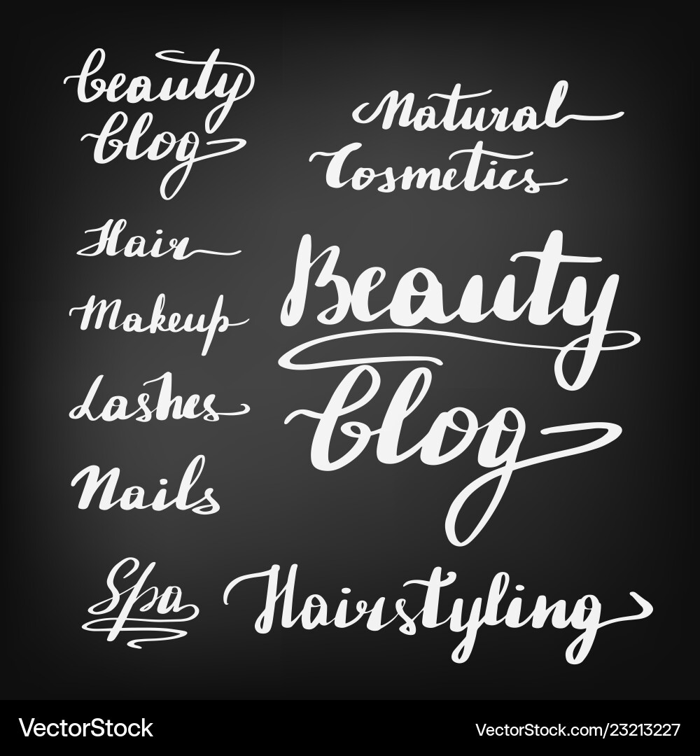 A set of beautiful lettering Royalty Free Vector Image