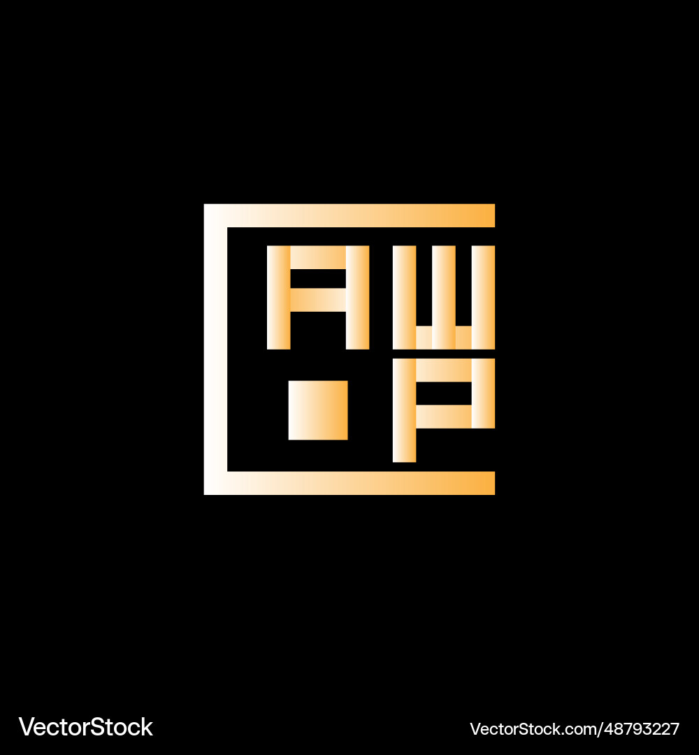 Awp letter logo design simple and modern Vector Image