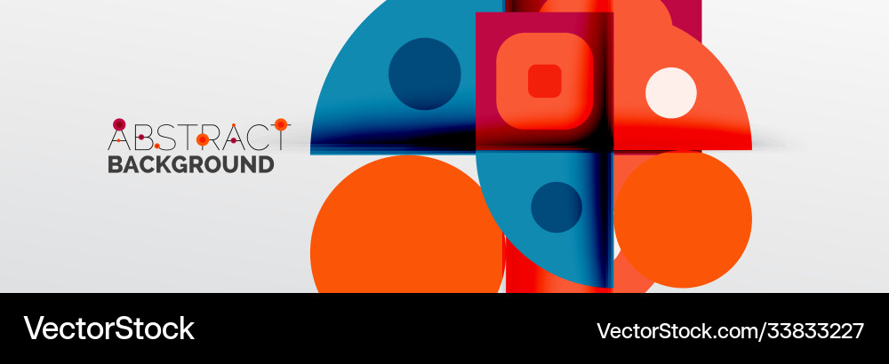 Bright color circles abstract round shapes Vector Image