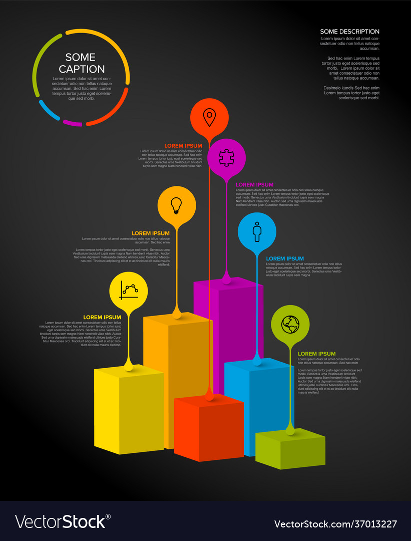 Dark multipurpose infographic template Royalty Free Vector Dark multipurpose infographic template Royalty Free Vector