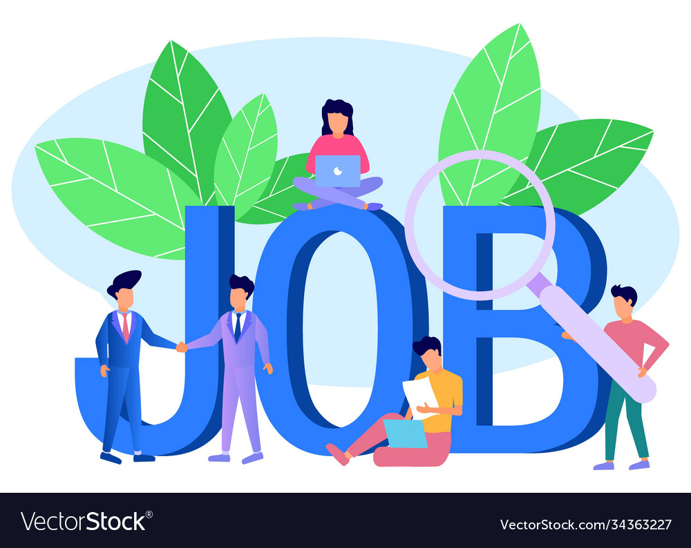 Graphic cartoon character job Royalty Free Vector Image