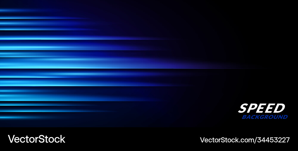 Neon speed lines background dark blue racing conc Vector Image
